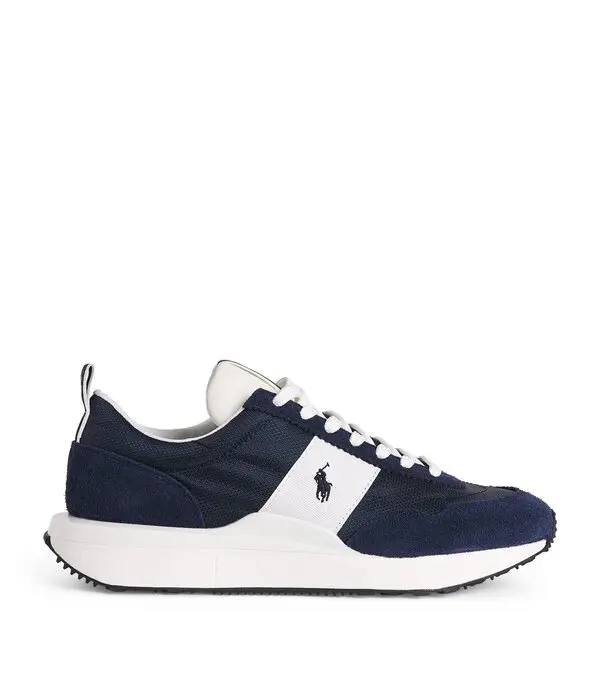Polo Ralph Lauren Leather-blend Train 89 Sneakers - Navy