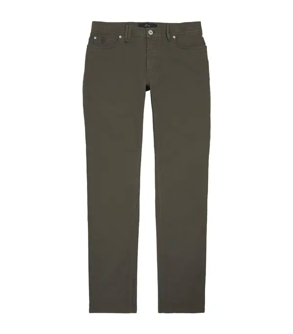 Brioni Stretch-cotton Straight Trousers