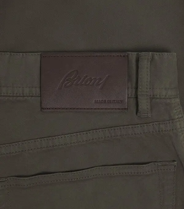 Brioni Stretch-cotton Straight Trousers