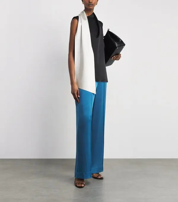 Simkhai Satin Kyra Trousers - Blue