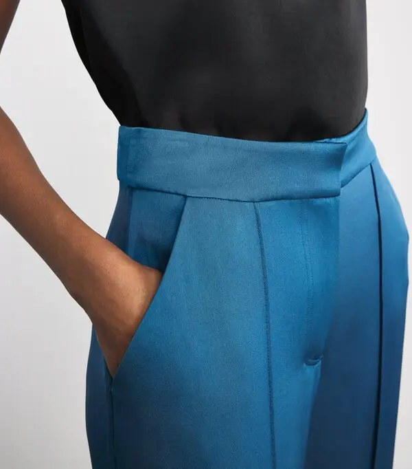 Simkhai Satin Kyra Trousers - Blue