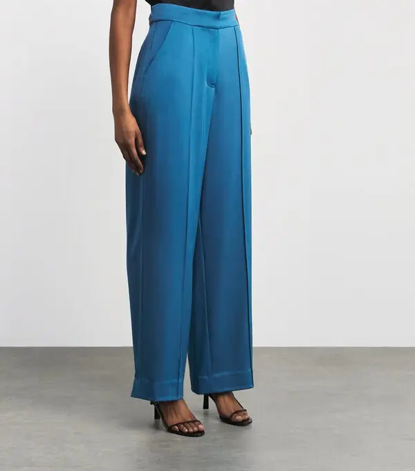 Simkhai Satin Kyra Trousers - Blue