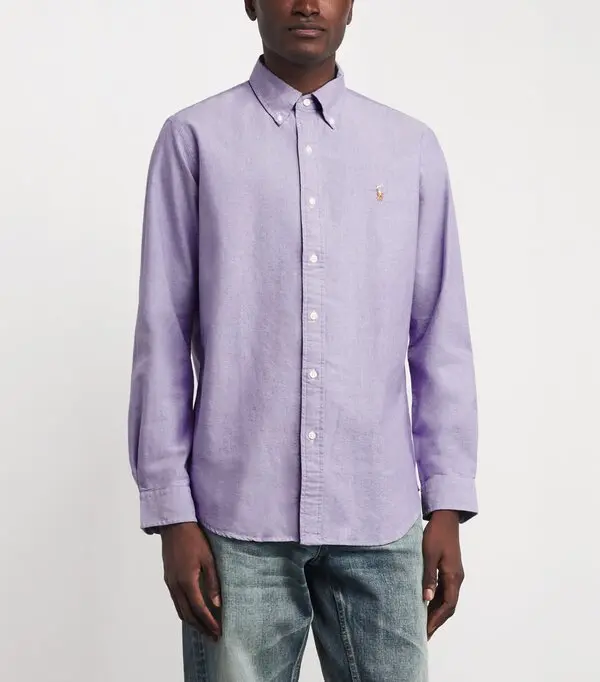 Polo Ralph Lauren Cotton Custom Fit Oxford Shirt - Purple