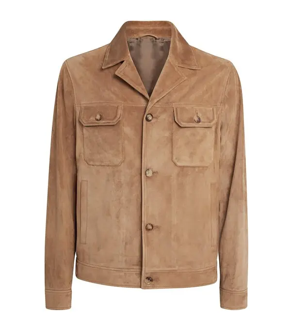 BRETT JOHNSON Suede Sedona Trucker Jacket