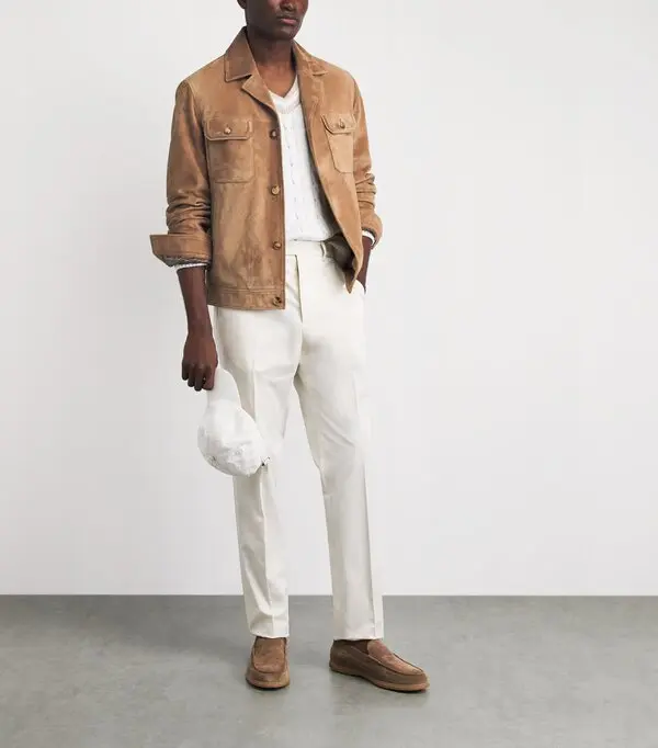BRETT JOHNSON Suede Sedona Trucker Jacket