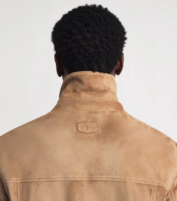 BRETT JOHNSON Suede Sedona Trucker Jacket