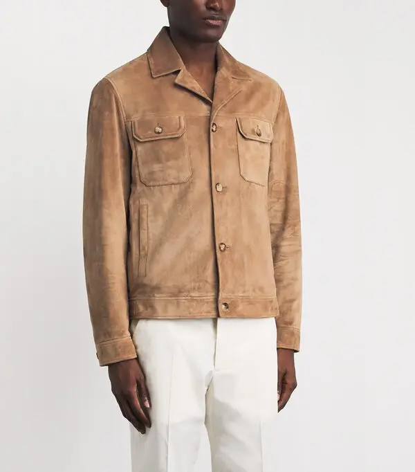 BRETT JOHNSON Suede Sedona Trucker Jacket