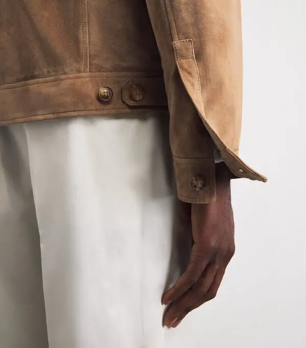 BRETT JOHNSON Suede Sedona Trucker Jacket