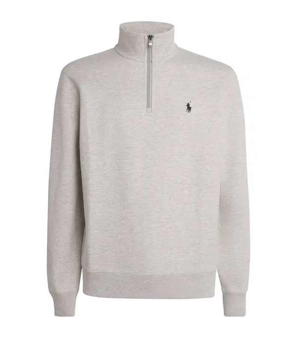 Polo Ralph Lauren Cotton-blend Quarter-zip Sweatshirt - Grey
