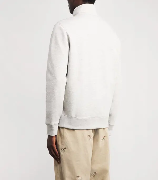 Polo Ralph Lauren Cotton-blend Quarter-zip Sweatshirt - Grey