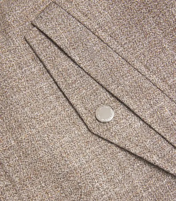 BRETT JOHNSON Wool-silk-linen Collar Jacket