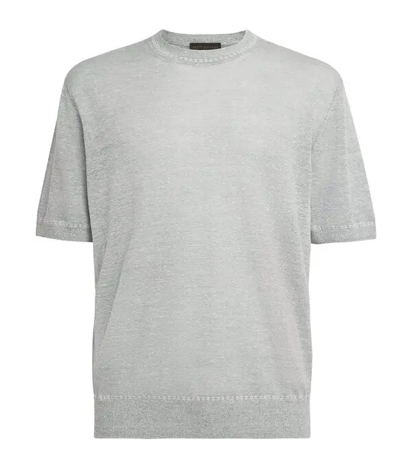 BRETT JOHNSON Linen-silk T-shirt