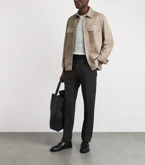 BRETT JOHNSON Linen-silk T-shirt