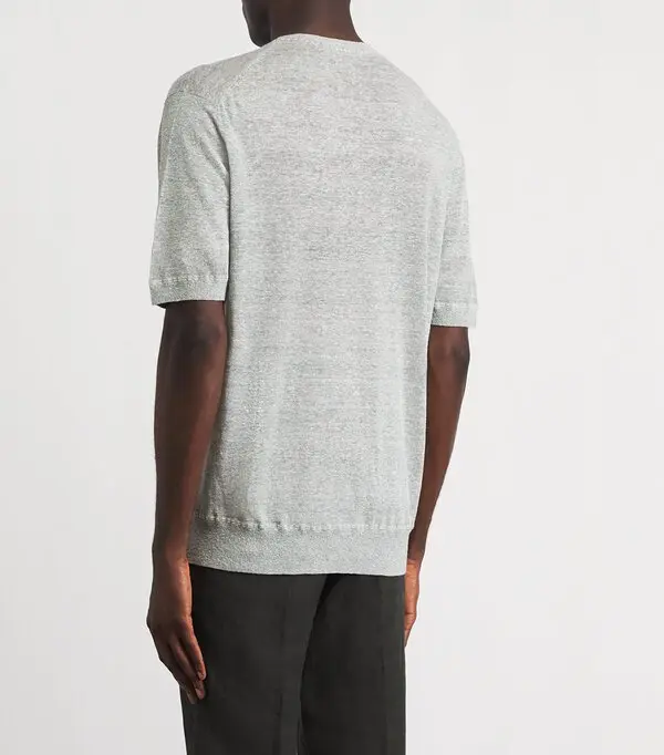BRETT JOHNSON Linen-silk T-shirt