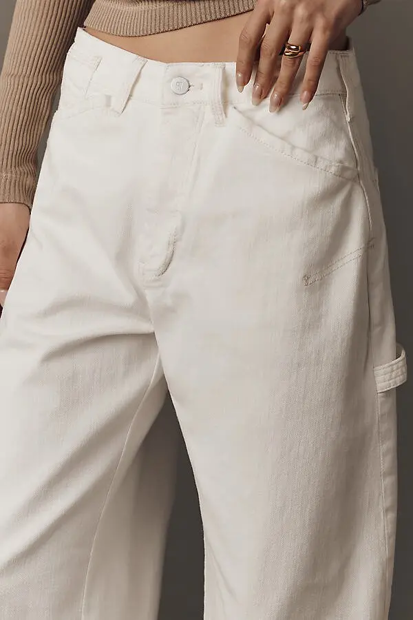 PILCRO Carpenter Barrel Jeans - Bright White