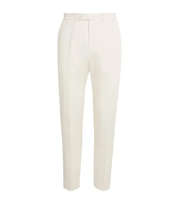 BRETT JOHNSON Stretch-cotton-silk Trousers