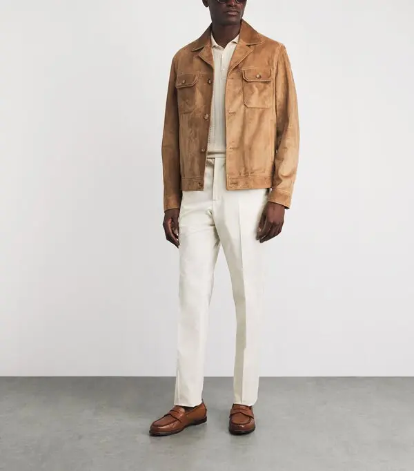 BRETT JOHNSON Stretch-cotton-silk Trousers