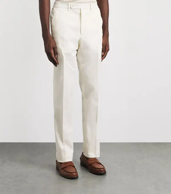 BRETT JOHNSON Stretch-cotton-silk Trousers