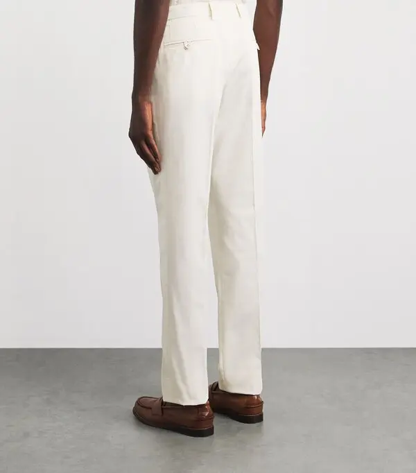 BRETT JOHNSON Stretch-cotton-silk Trousers