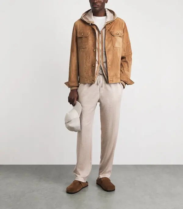 BRETT JOHNSON Linen-silk-cotton Hoodie