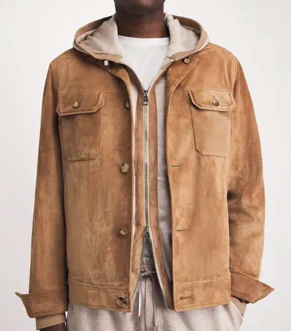 BRETT JOHNSON Linen-silk-cotton Hoodie