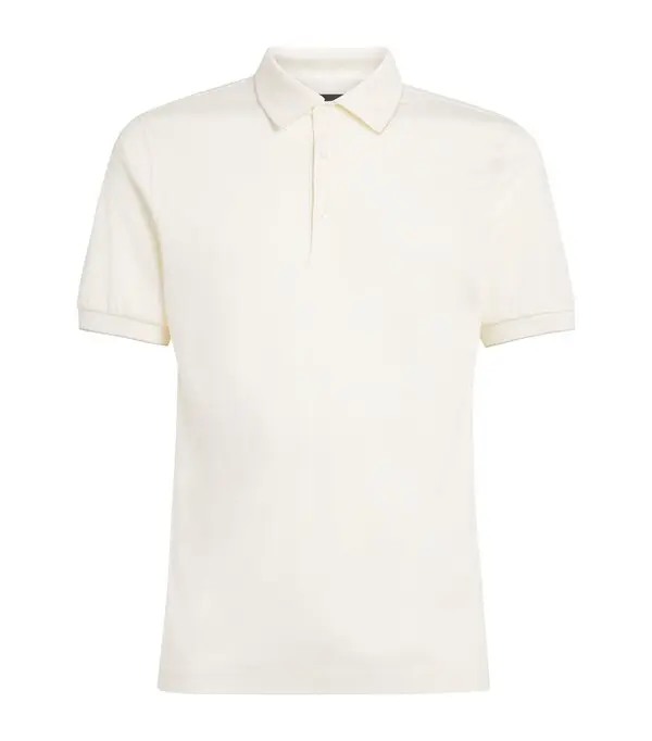 BRETT JOHNSON Cotton-silk Tipped Polo Shirt