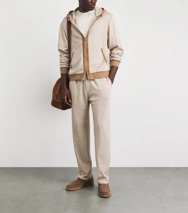 BRETT JOHNSON Cotton-silk T-shirt - Ivory