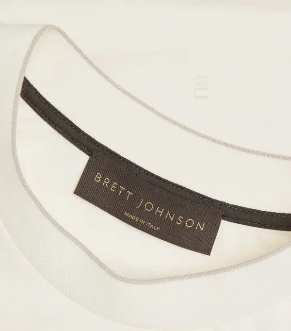 BRETT JOHNSON Cotton-silk T-shirt - Ivory