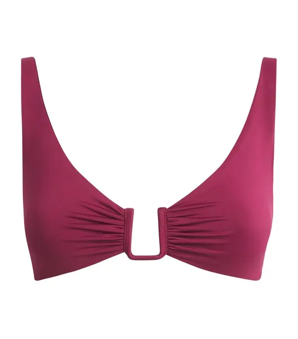 AWAY THAT DAY Palma Plunge Bikini Top - Pink
