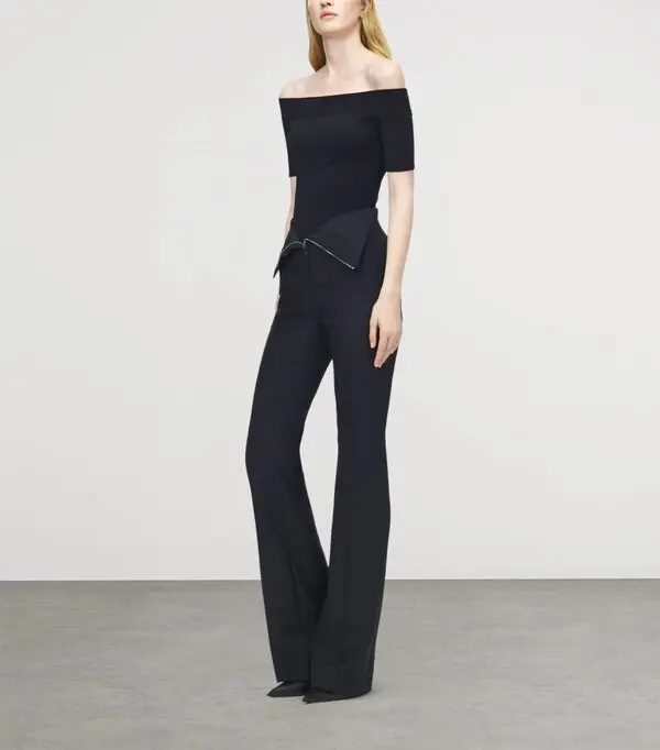 Alexander McQueen Wool Foldover-waist Trousers