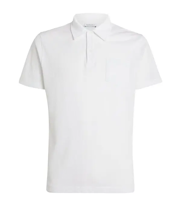 Sunspel Supima Cotton Riviera Polo Shirt - White