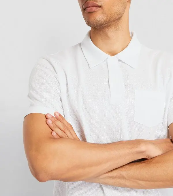 Sunspel Supima Cotton Riviera Polo Shirt - White