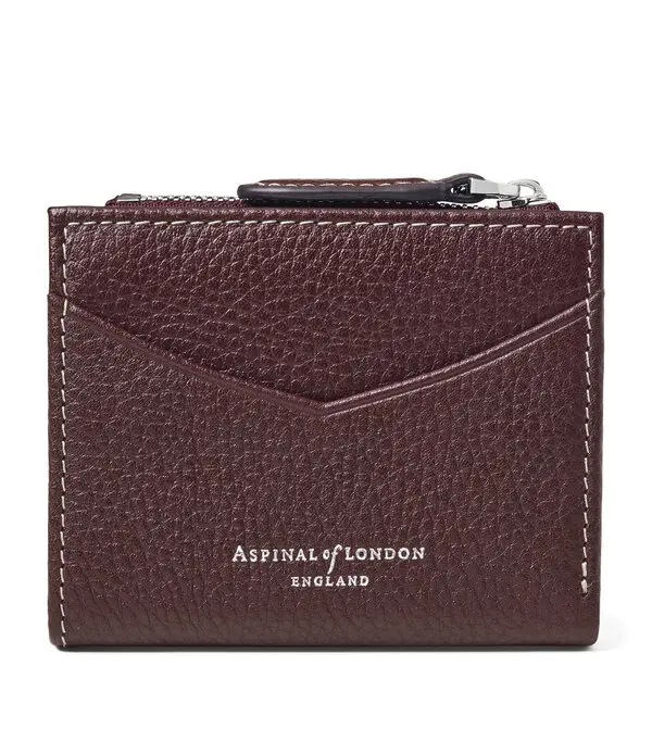 ASPINAL OF LONDON Leather Hudson Coin And Card Holder - Red