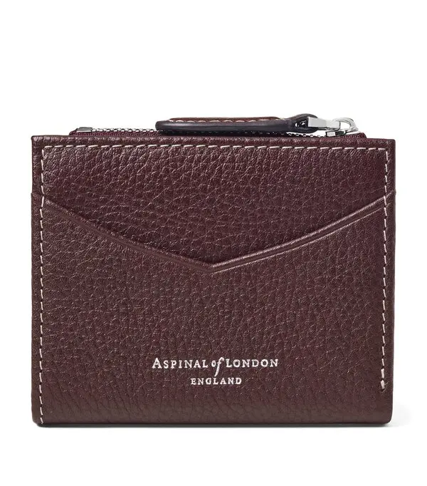 ASPINAL OF LONDON Leather Hudson Coin And Card Holder - Red