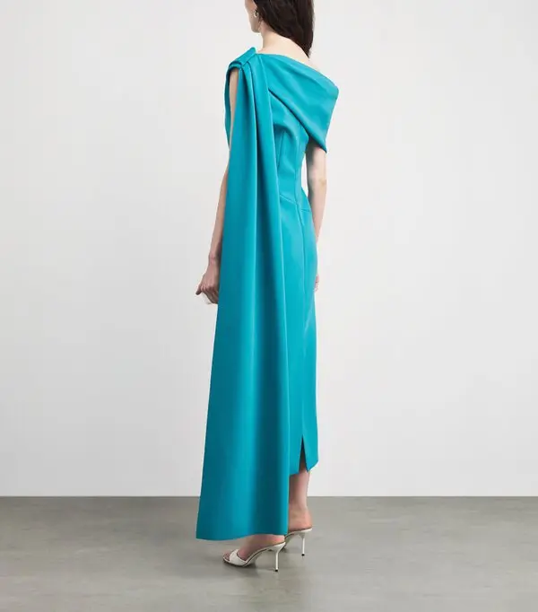 ROKSANDA Maite Draped Midi Dress - Blue