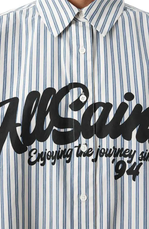 ALLSAINTS Adrianne Logo Longline Shirt