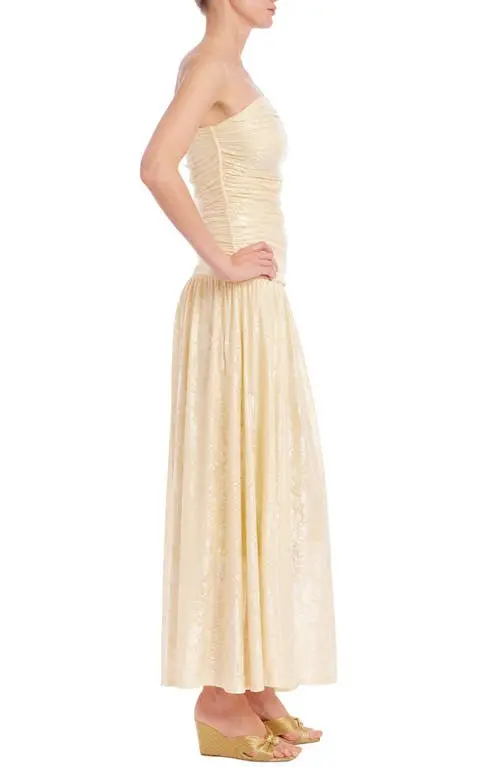 badgley mischka golden flower dress Golden Flower Dress