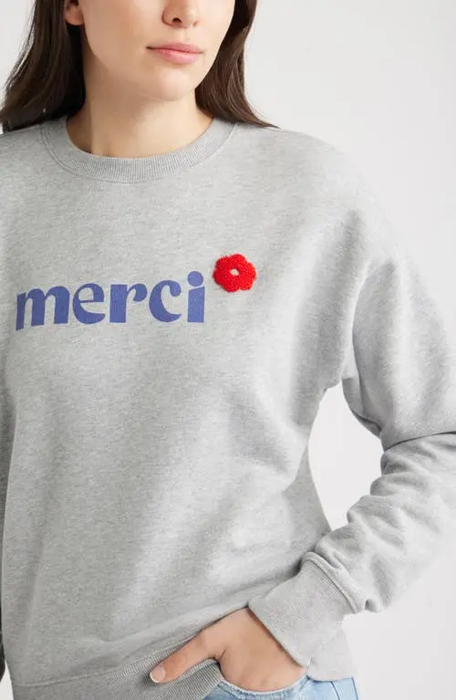 Caslon Merci Graphic Sweatshirt - Grey Heather