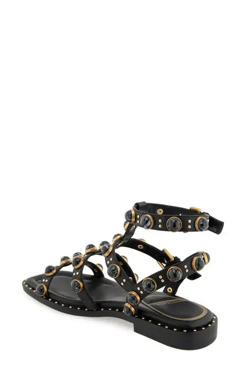 KENNETH COLE Ruby Stones Ankle Strap Sandal - Black