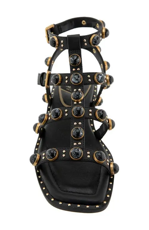 KENNETH COLE Ruby Stones Ankle Strap Sandal - Black