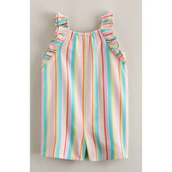 TUCKER + TATE Cotton Romper - Pink Lavender Flutter Stripe