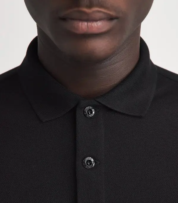 Stone Island Organic Cotton Ghost Polo Shirt - Black
