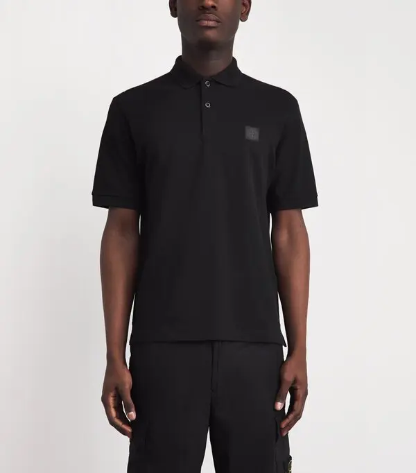 Stone Island Organic Cotton Ghost Polo Shirt - Black