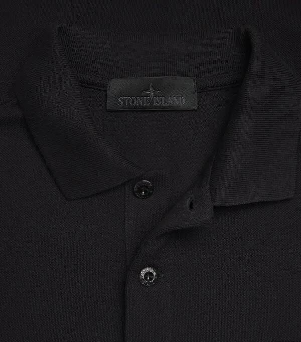 Stone Island Organic Cotton Ghost Polo Shirt - Black