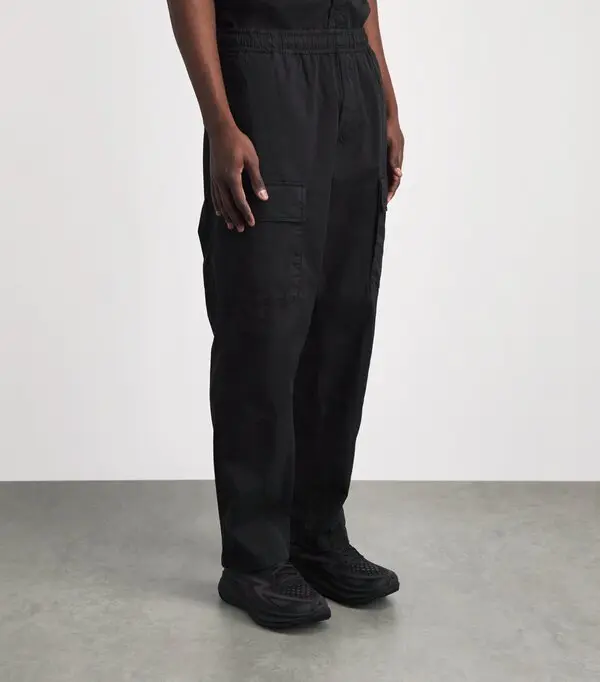 Stone Island Stretch Organic Cotton Cargo Trousers - Black