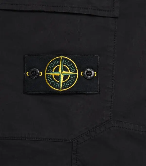 Stone Island Stretch Organic Cotton Cargo Trousers - Black
