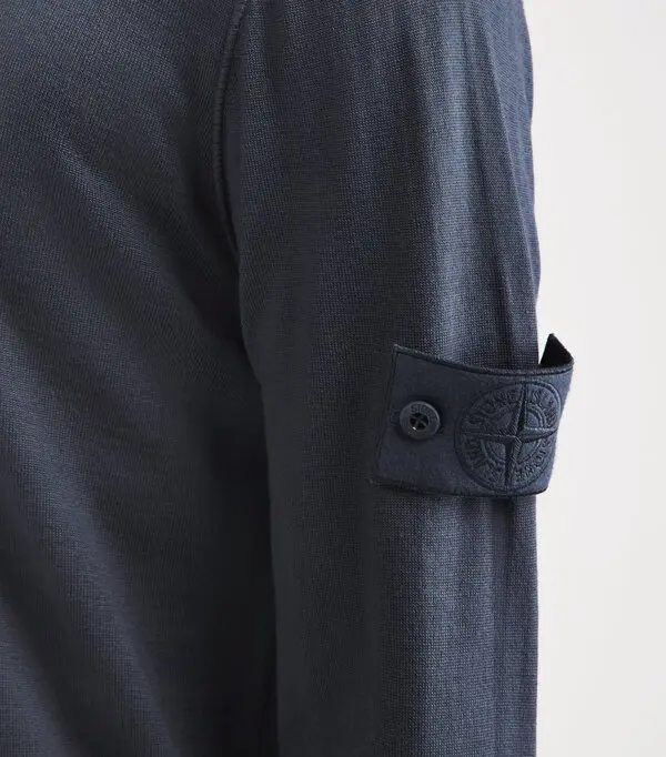 Stone Island Virgin Wool Ghost Sweater - Blue