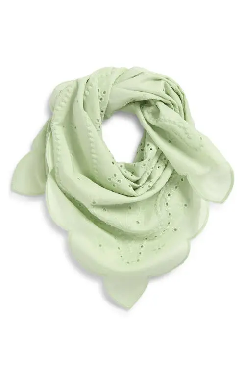 Treasure & Bond Eyelet Embroidered Bandana - Mint