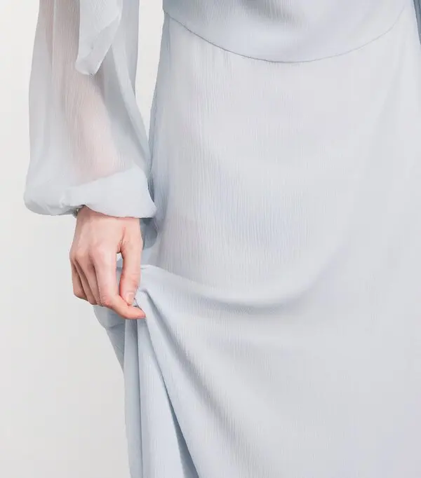 Erdem Silk Crystal Cape Gown
