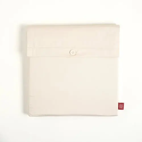 ZSA ZSA ZSU Solid Cotton Sateen 300 Thread Count Flat Sheet - Cream